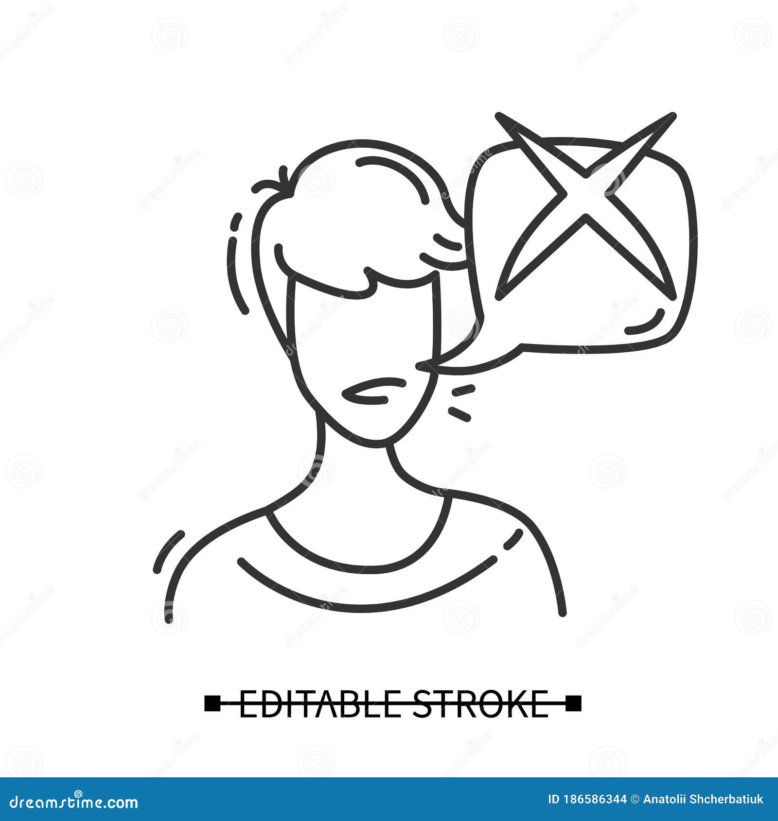 Consumer Negative Feedback Icon. User Avatar with Negative Answer ... Consumer Negative Feedback Icon. User Avatar with Negative Answer ...