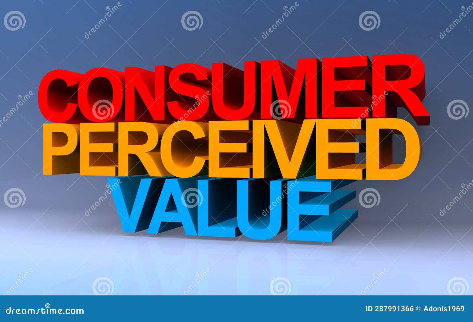 Consumer Perceived Value on Blue Stock Illustration - Illustration of ...