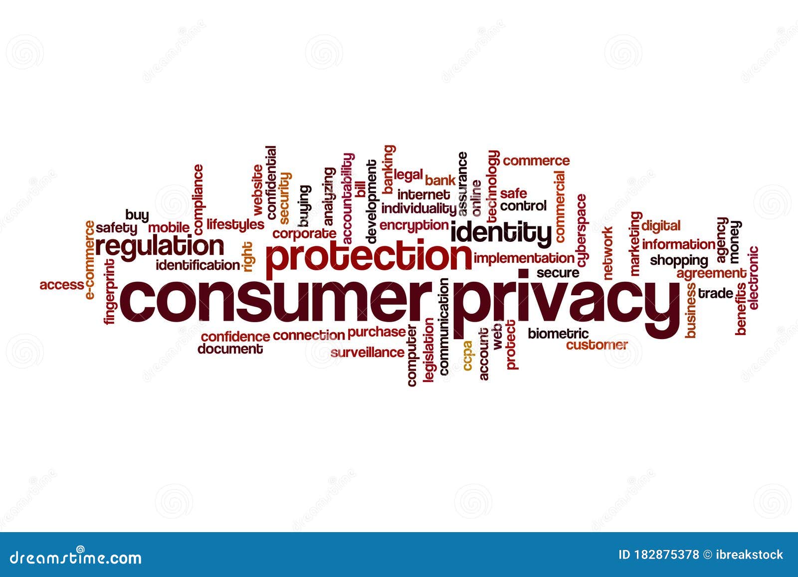 Consumer Privacy Cloud Concept Stock Illustration - Illustration of ...