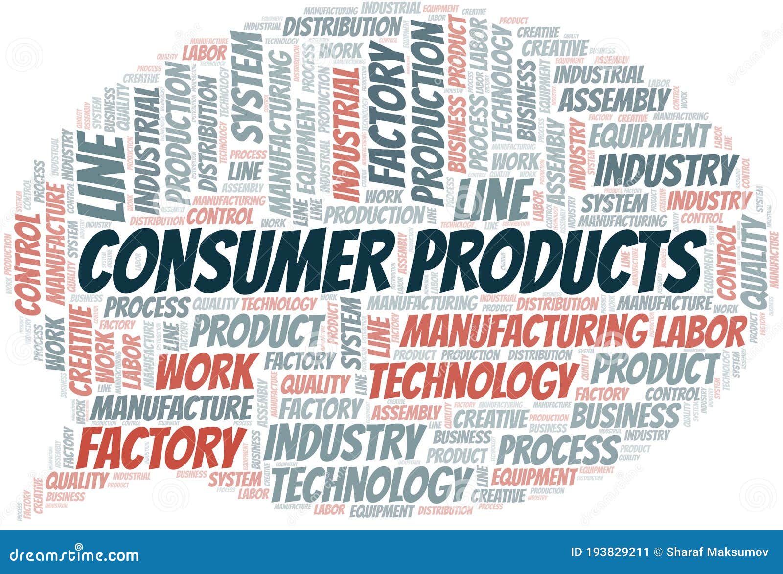 Consumer Products Word Cloud Create with Text only. Stock Vector ...