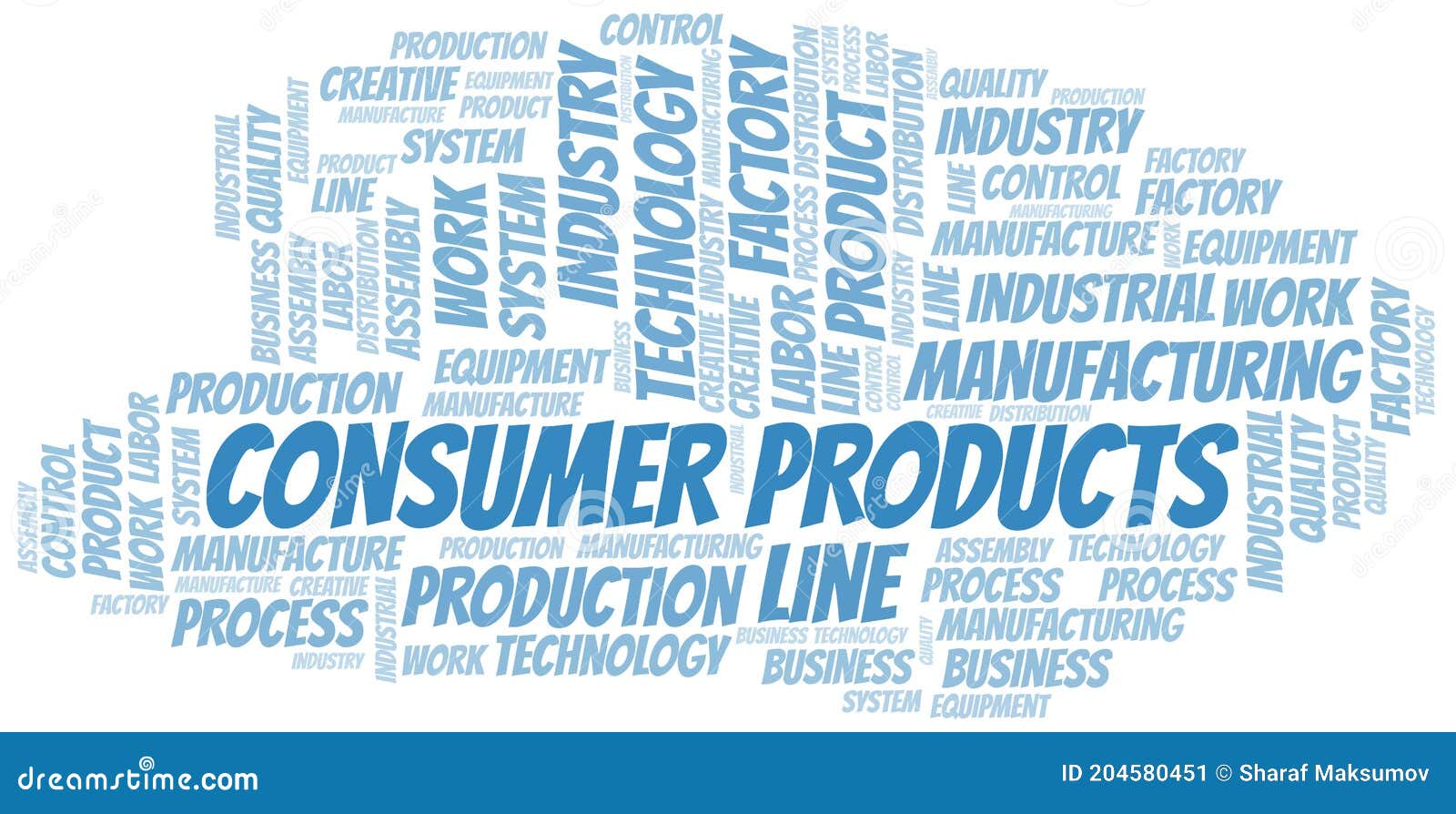 Consumer Products Word Cloud Create with Text only. Stock Illustration ...