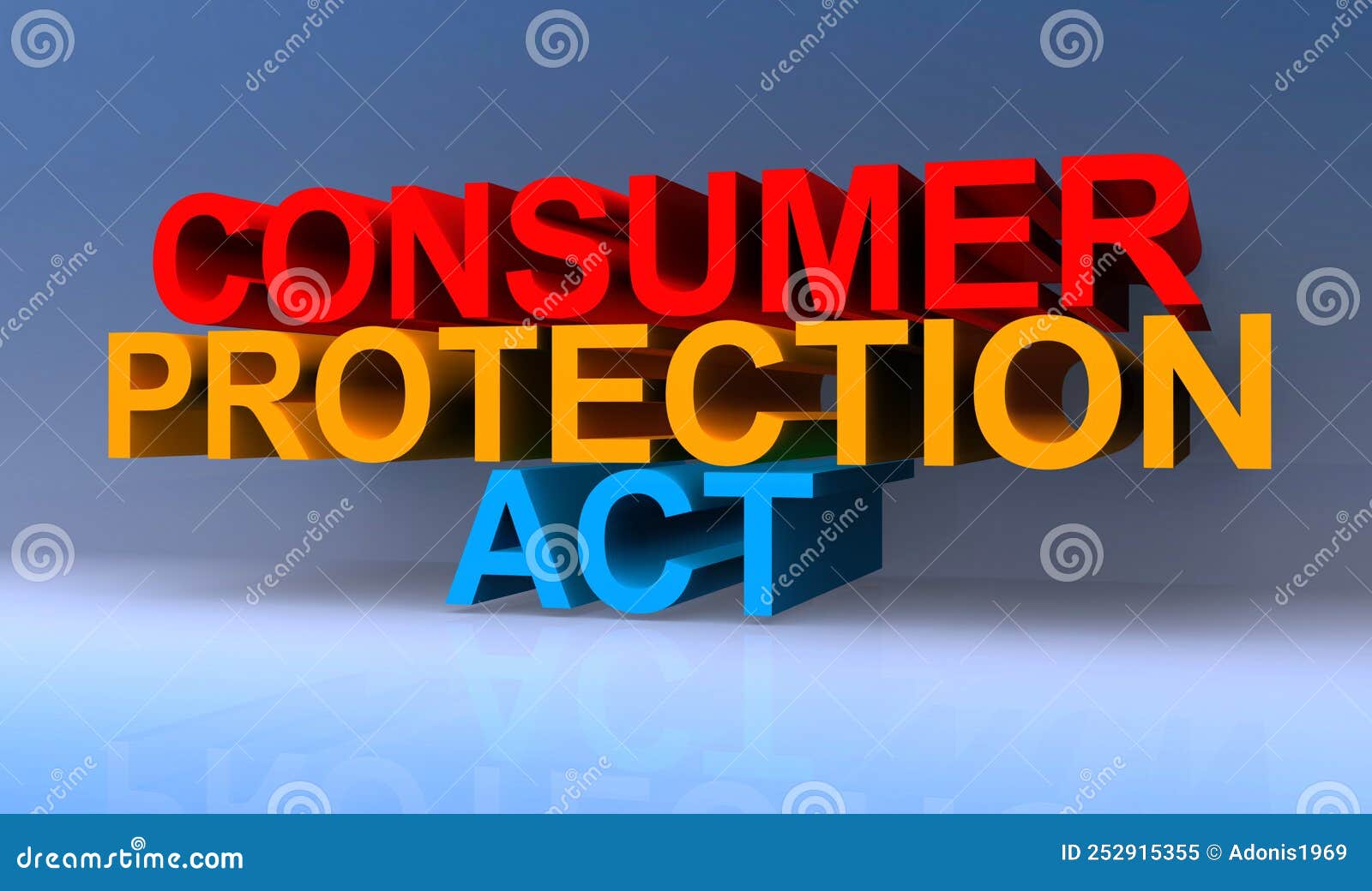 Consumer Protection Act on Blue Stock Illustration - Illustration of ...