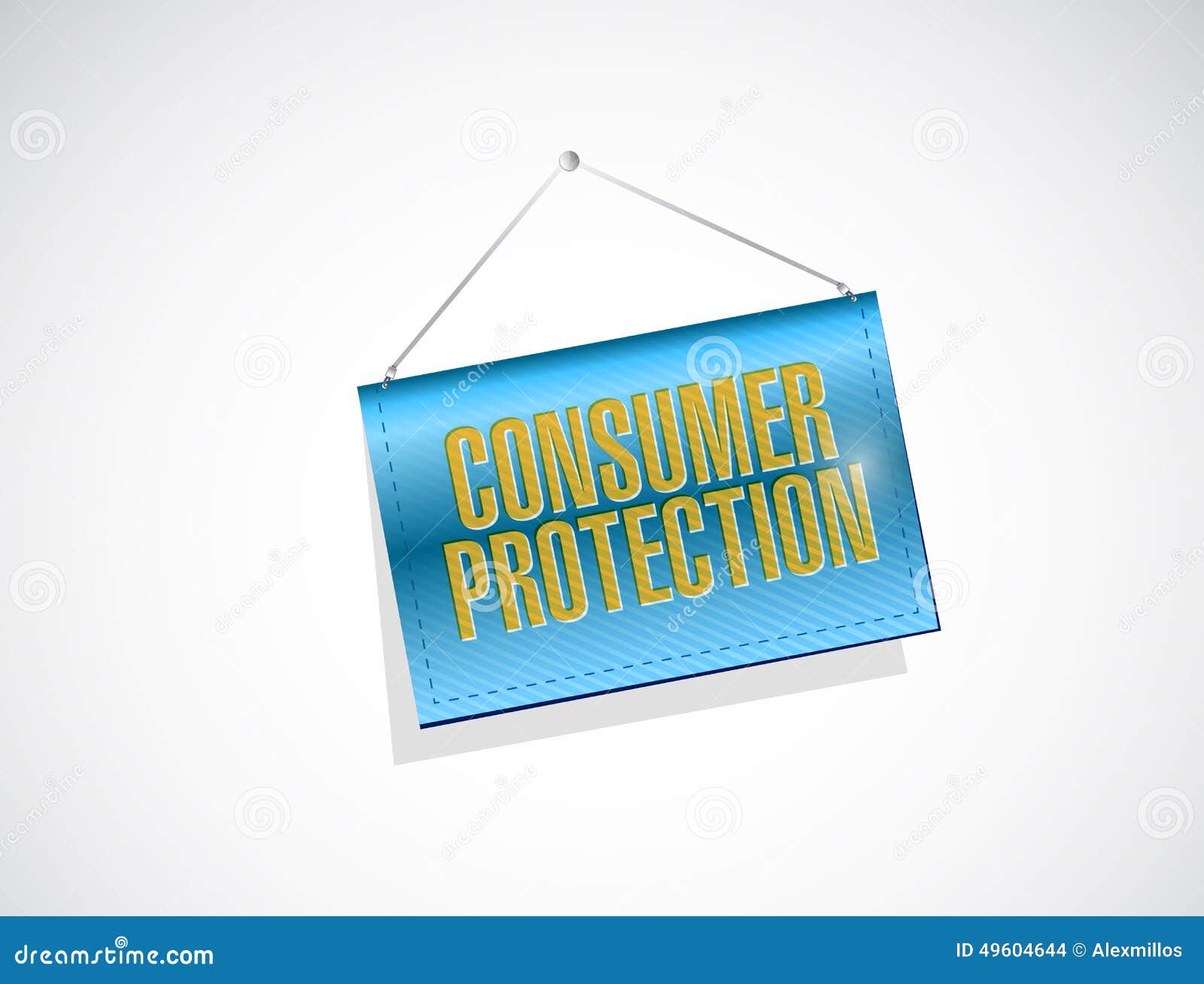 Consumer Protection Hanging Banner Illustration Stock Illustration ...