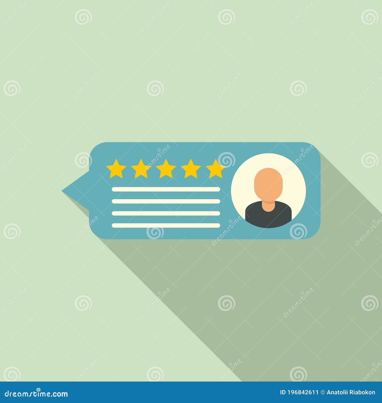 Consumer Reputation Icon, Flat Style Stock Vector - Illustration of ...