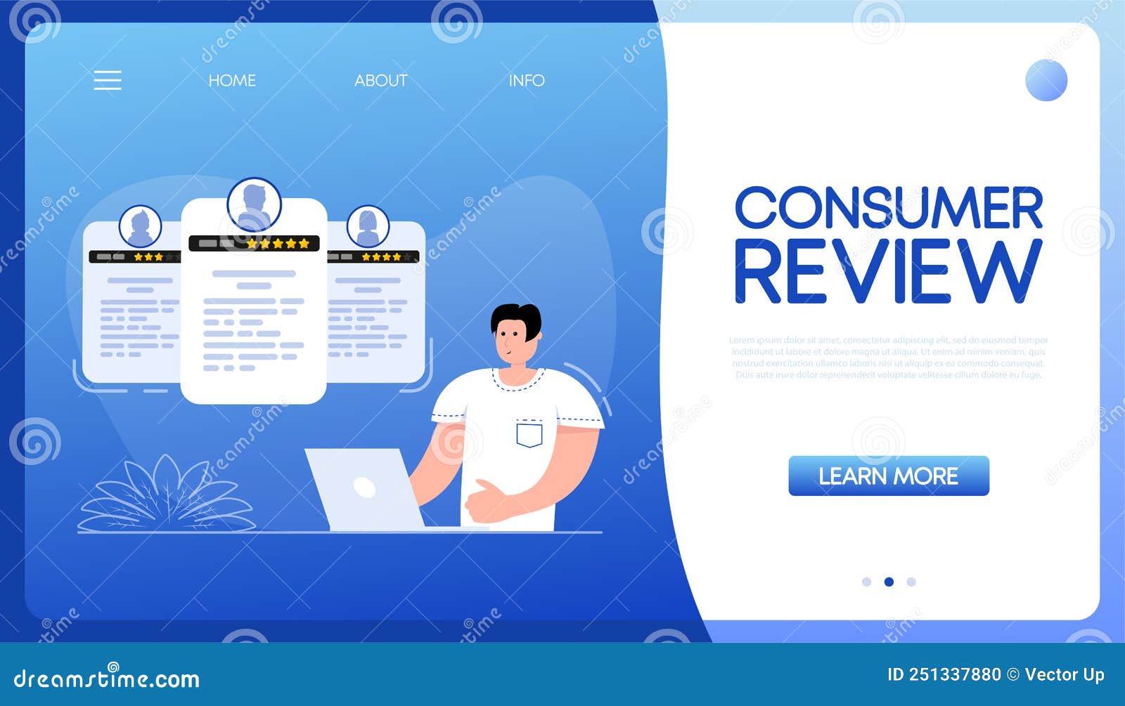 Consumer Review People. Icon for Banner Design. Vector Illustration ...