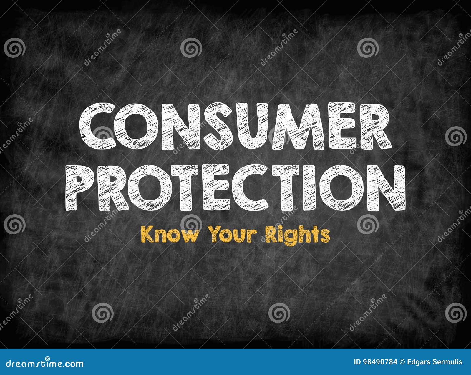 Consumer Rights Protection Concept. Black Board With Texture ...