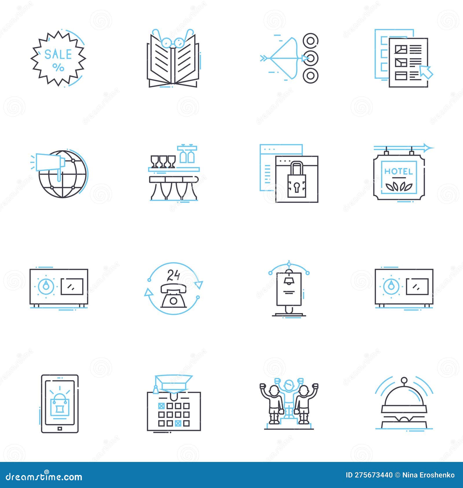 Consumer Service Linear Icons Set. Satisfaction, Quality, Loyalty ...