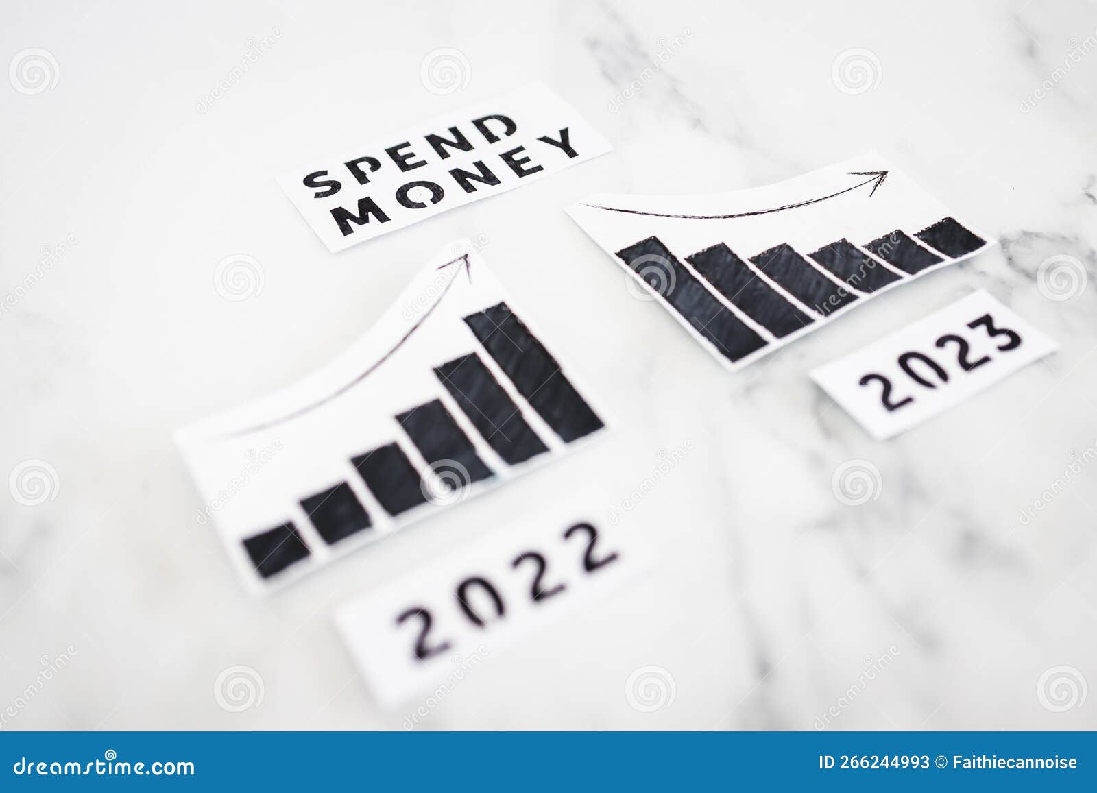 Consumer Spending Going Down in the New Year, Spend Money Text with ...