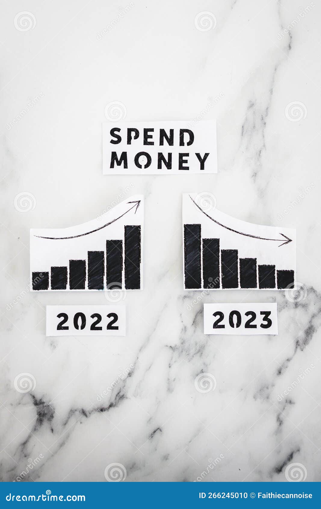 Consumer Spending Going Down in the New Year, Spend Money Text with ...