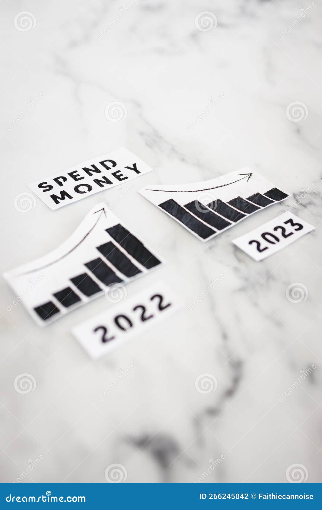 Consumer Spending Going Down in the New Year, Spend Money Text with ...