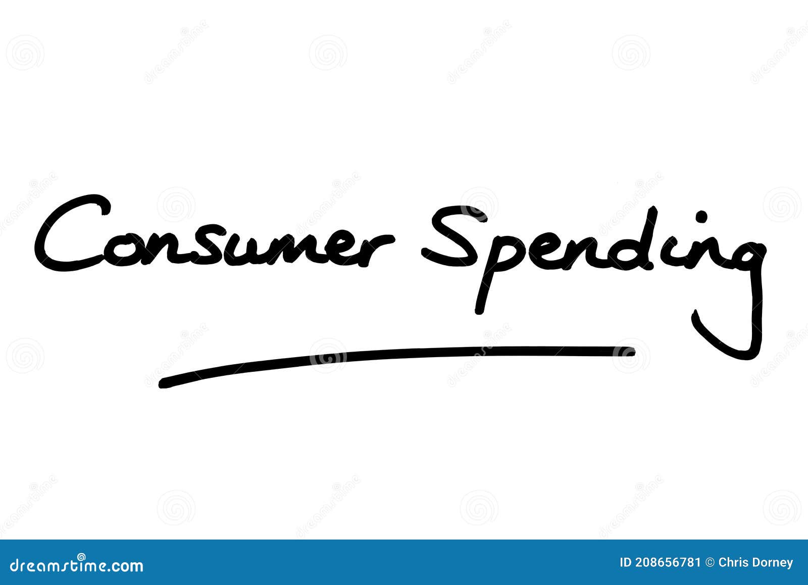 Consumer Spending stock illustration. Illustration of handwritten ...