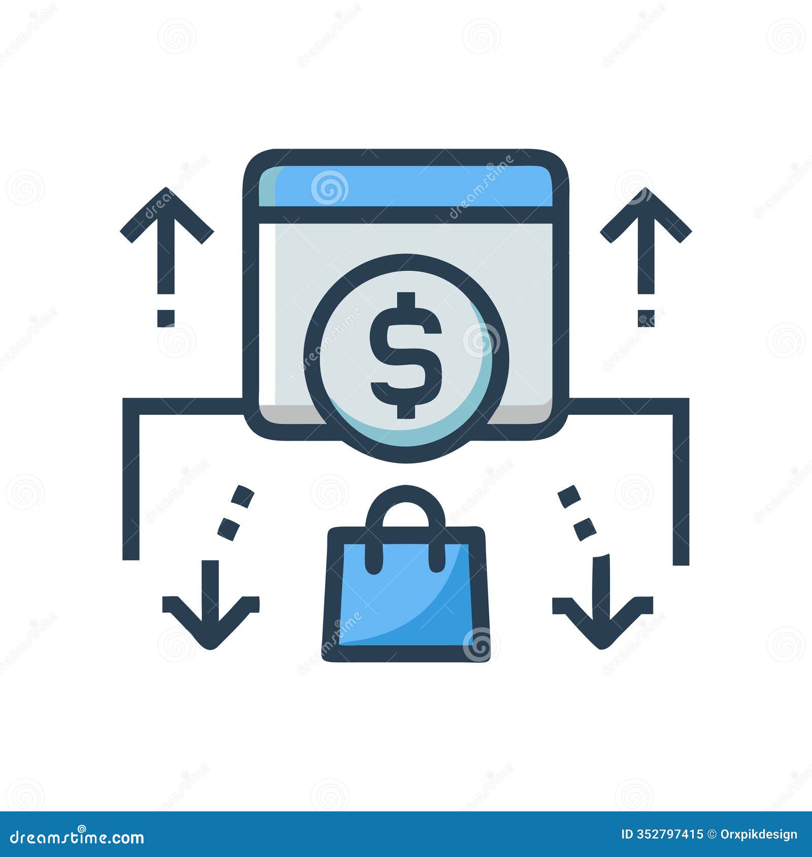 Consumer Spending Trends Visual Icon Stock Vector - Illustration of ...
