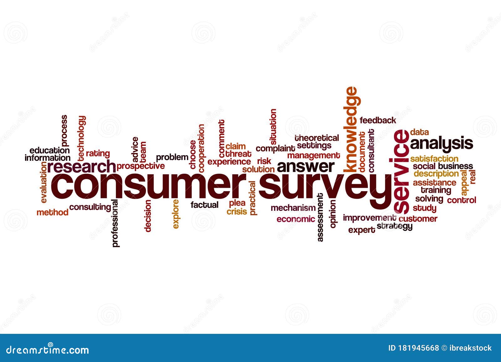 Consumer Survey Word Cloud Concept Stock Illustration - Illustration of ...