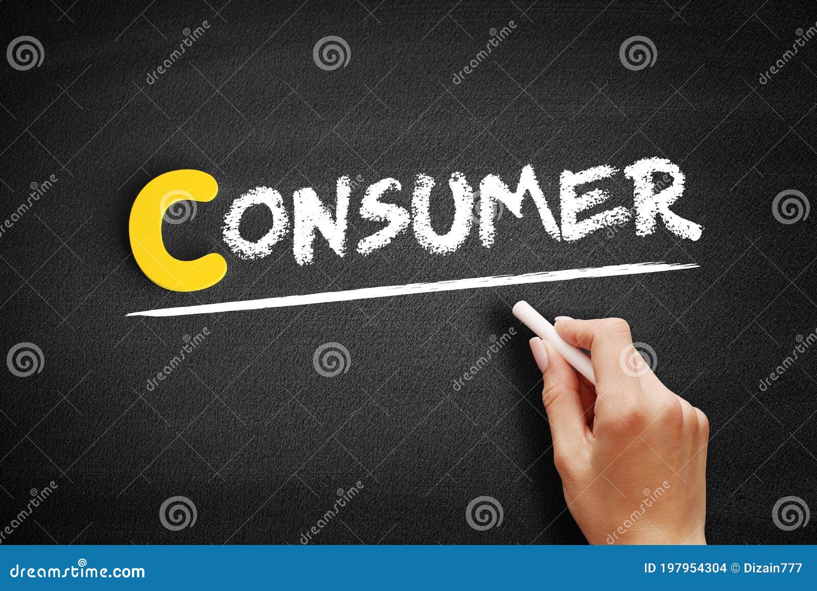Consumer Text on Blackboard Stock Photo - Image of information, chalk ...