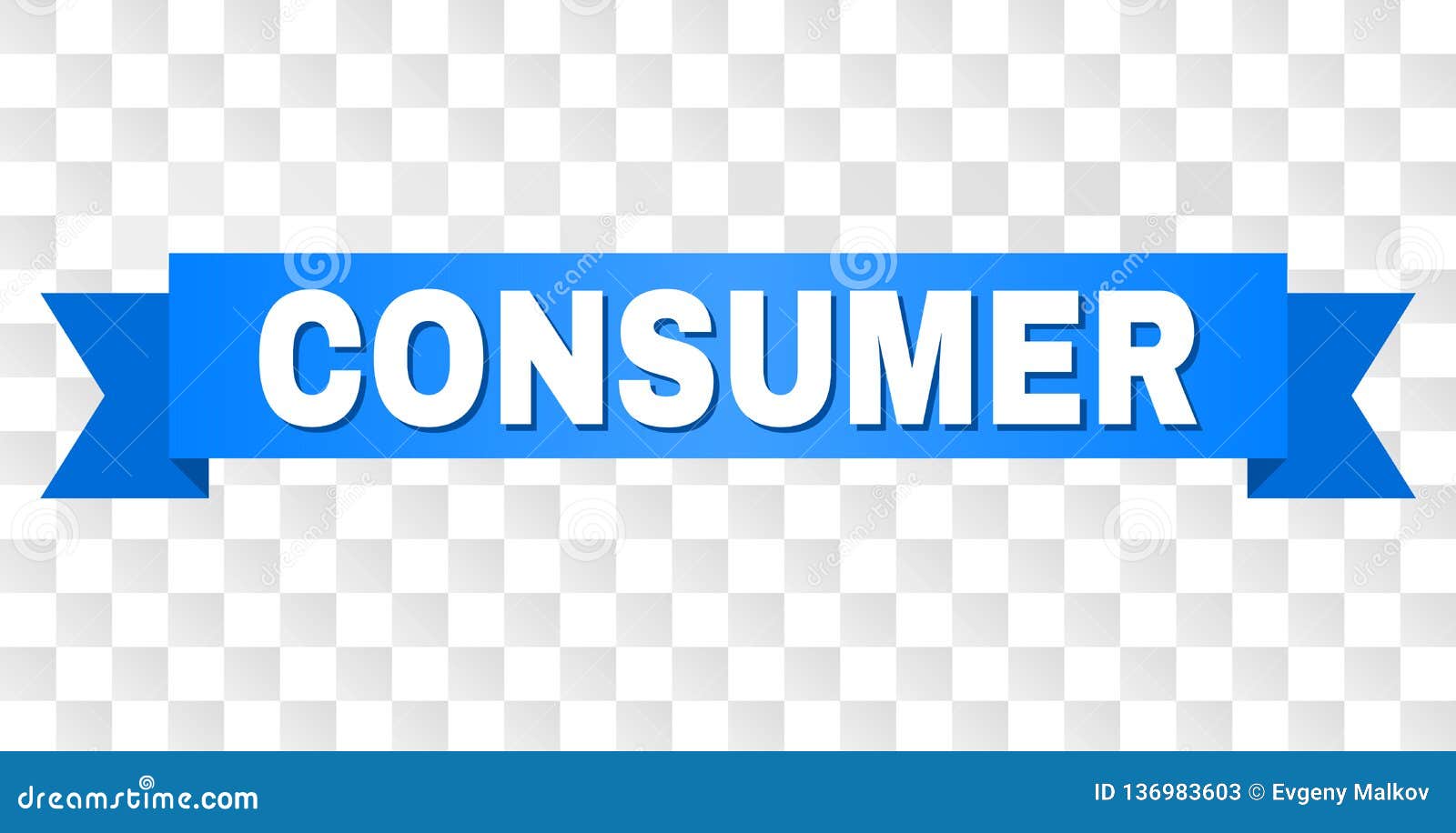 Blue Stripe with CONSUMER Title Stock Vector - Illustration of sticker ...