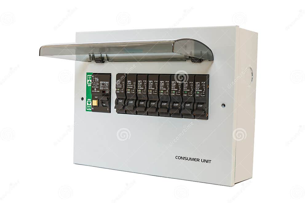 Consumer Unit with Automatic Fuses and Switchboard with Circuit ...