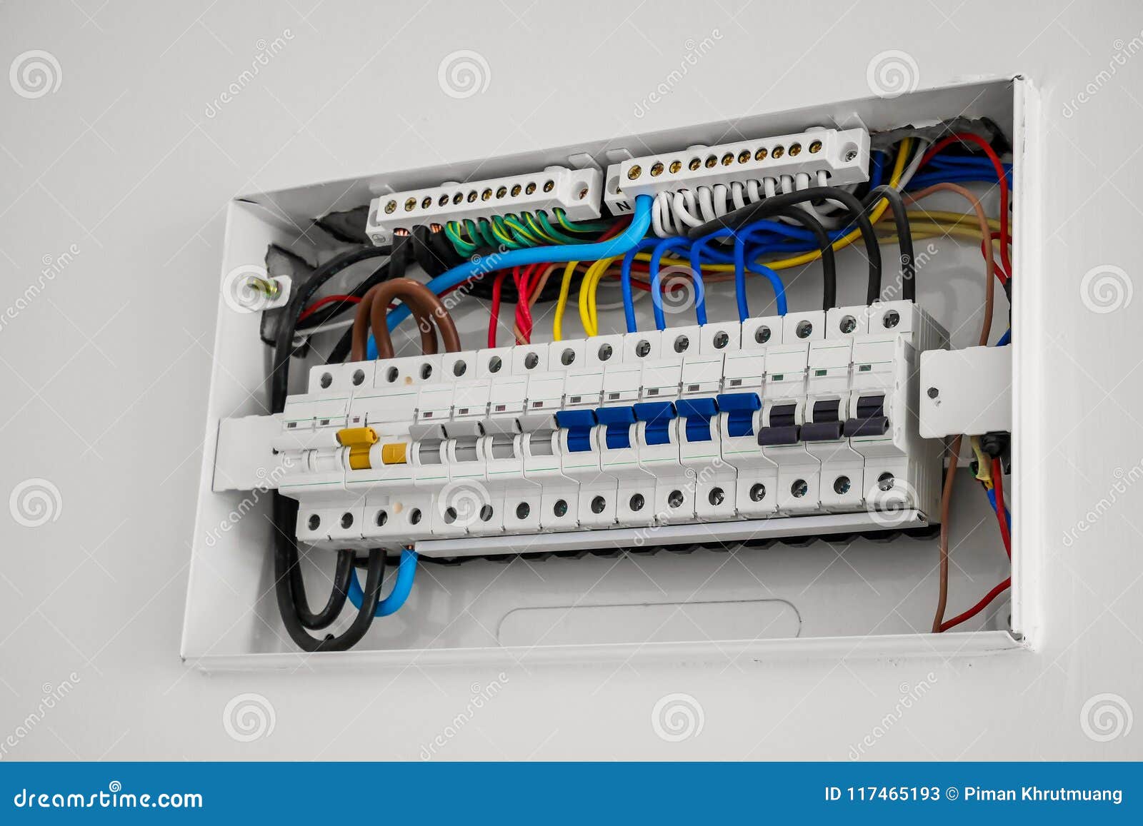 Consumer Unit and Circuit Breaker Installed on the House Stock Image ... Consumer Unit and Circuit Breaker Installed on the House Stock Image ...