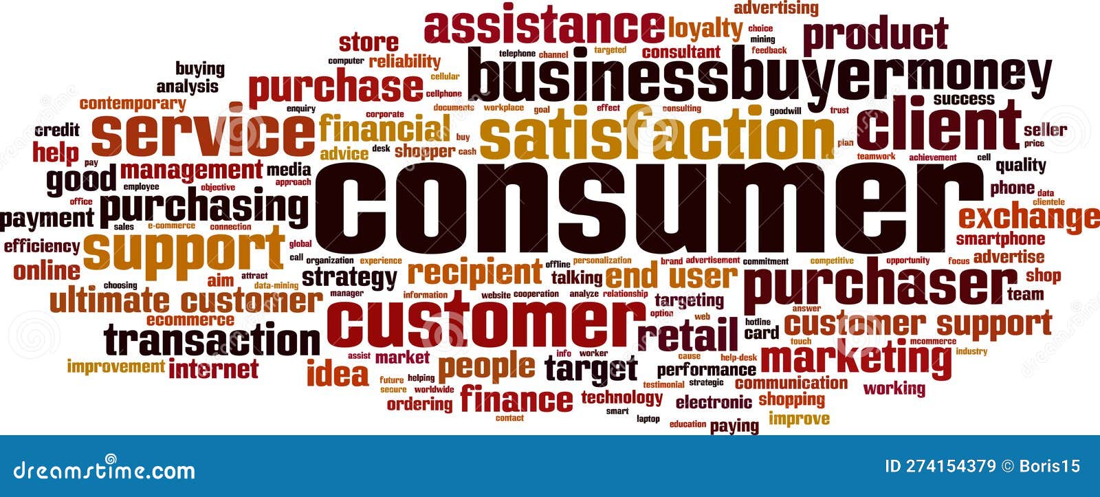 Consumer word cloud stock vector. Illustration of service - 274154379