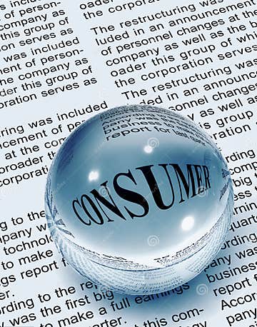 Consumer word in newspaper stock illustration. Illustration of ...