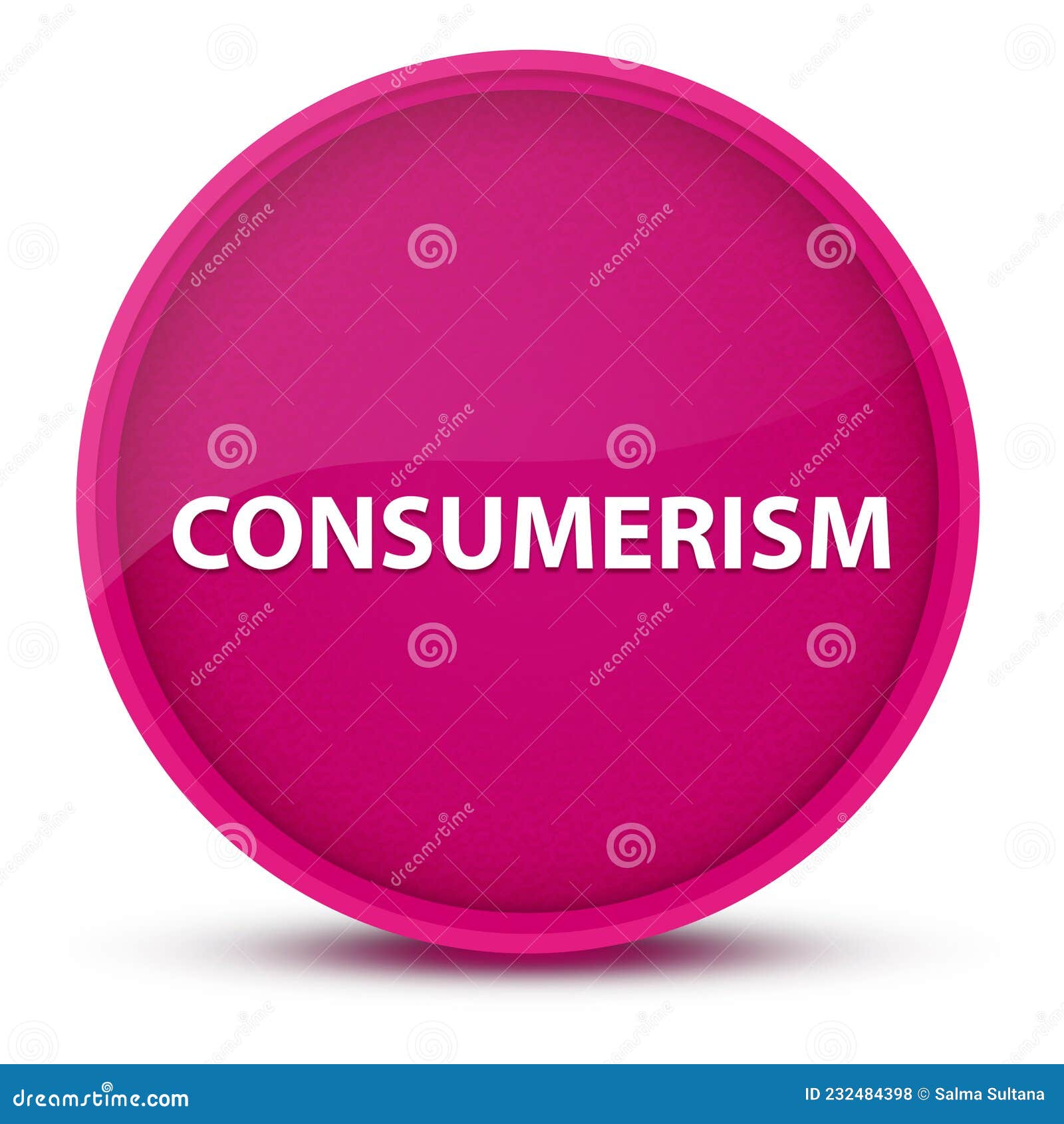 Consumerism Luxurious Glossy Pink Round Button Abstract Stock ...