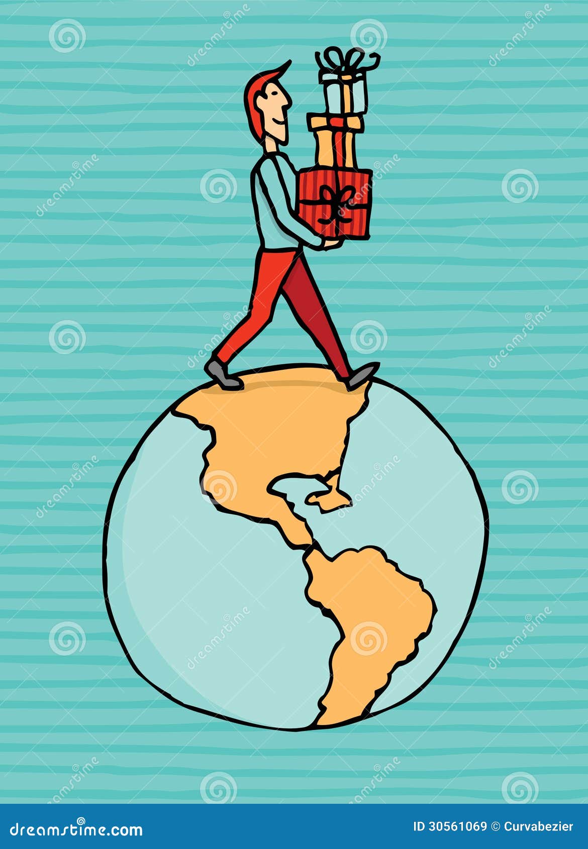 Consumerism Rules the World Stock Illustration - Illustration of marker ...