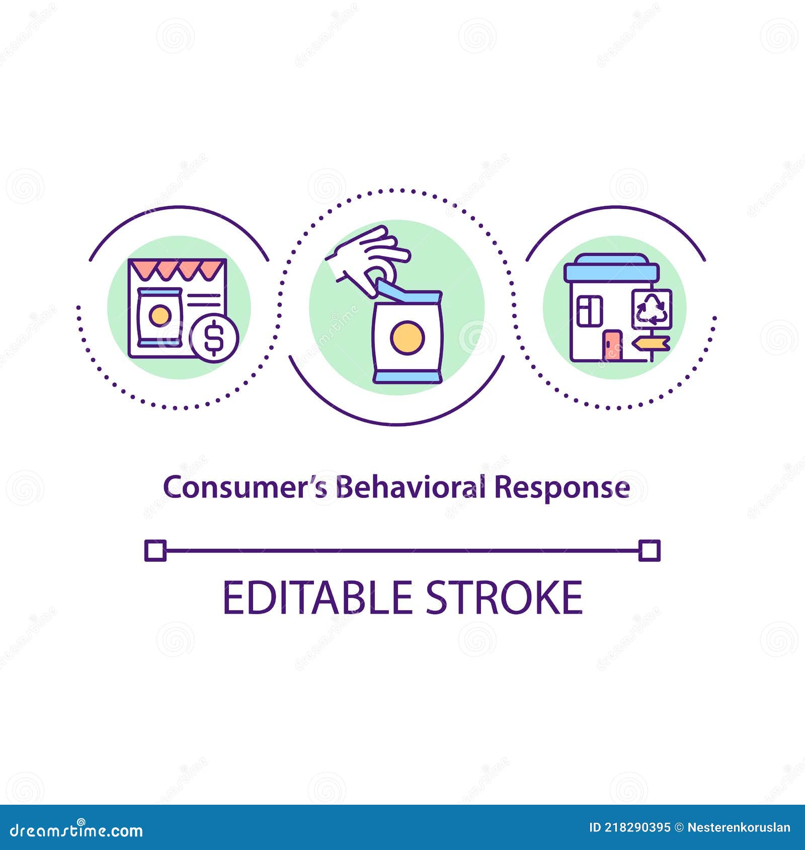 Consumers Behavioral Response Concept Icon Stock Vector - Illustration ...