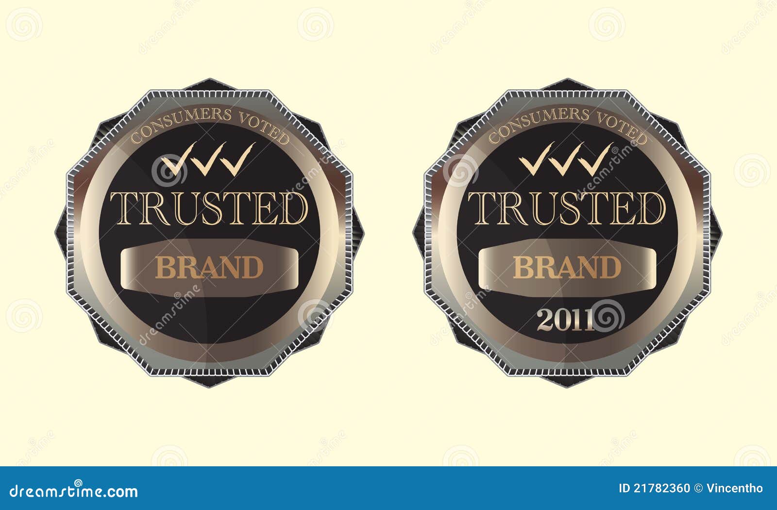 Consumers Voted Trusted Brand Emblem Logo Design Stock Vector ...
