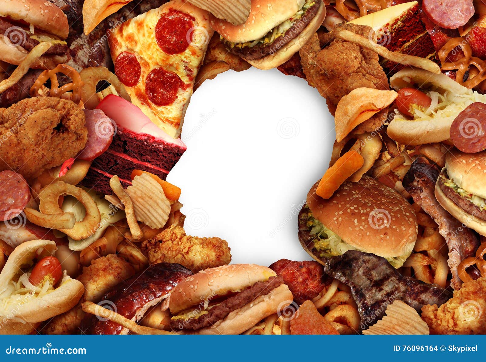 Consumición De La Comida Grasa Stock de ilustración - Ilustración de ...