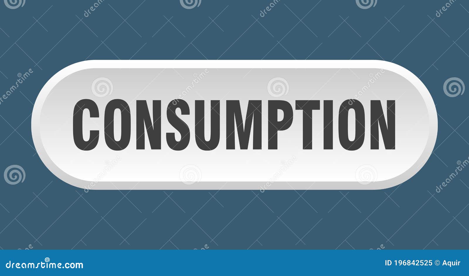 Consumption Button. Rounded Sign on White Background Stock Vector ...