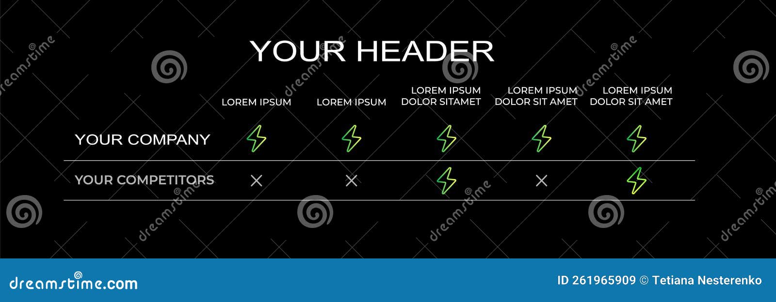 Consumption Comparison Chart Template Stock Vector - Illustration of ...