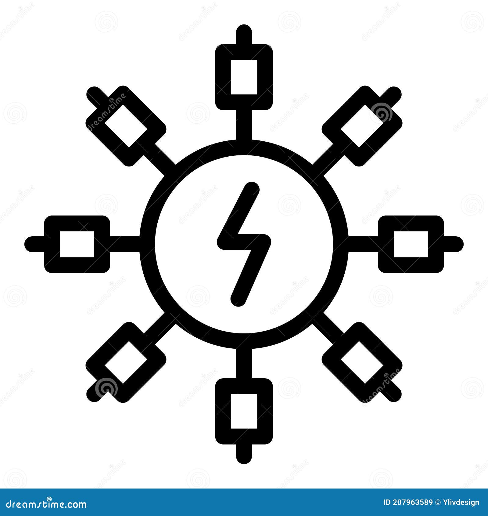 Consumption Energy Star Icon, Outline Style Stock Illustration ...