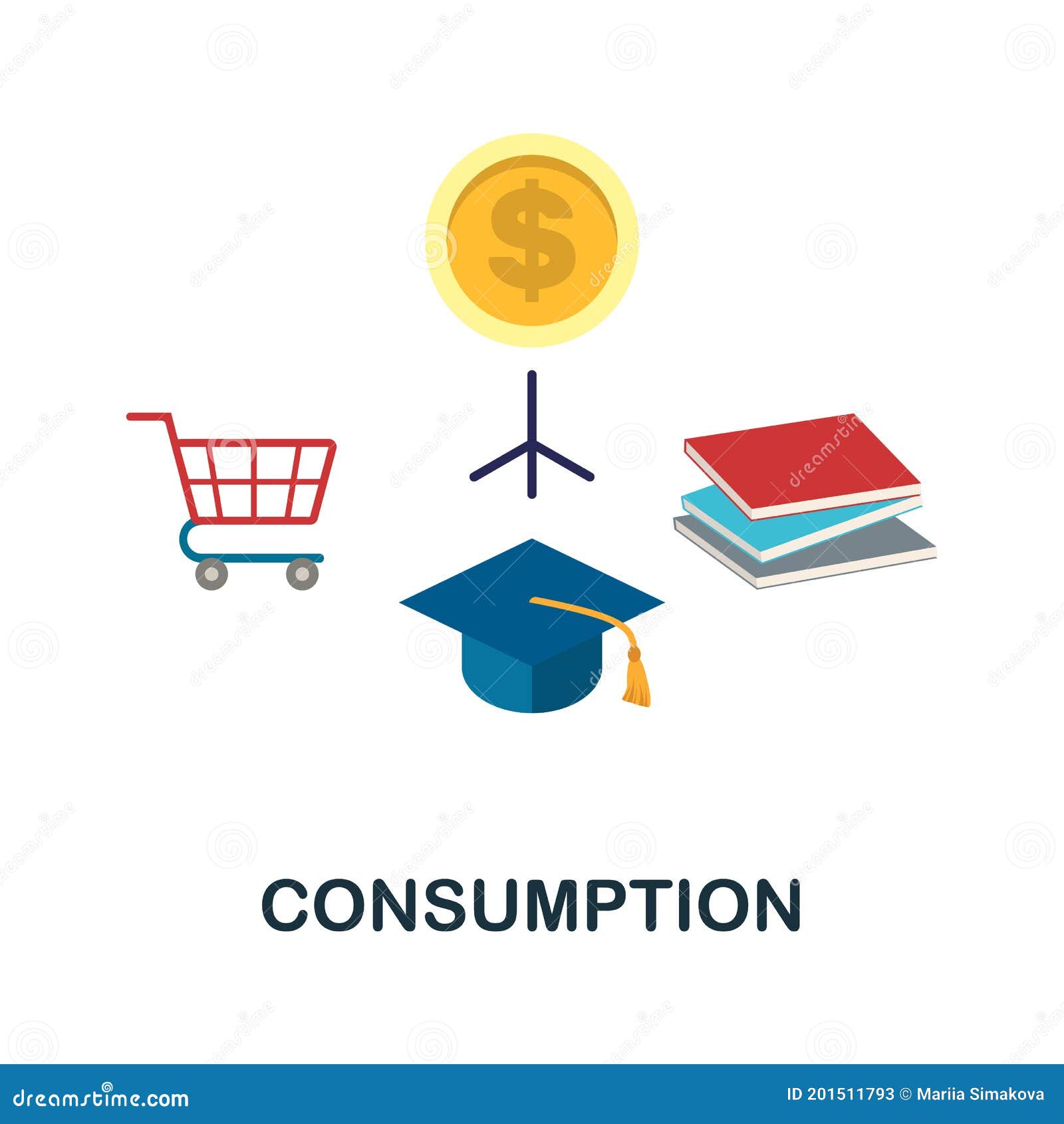 Consumption Icon. Simple Element from Economic Collection. Creative ...