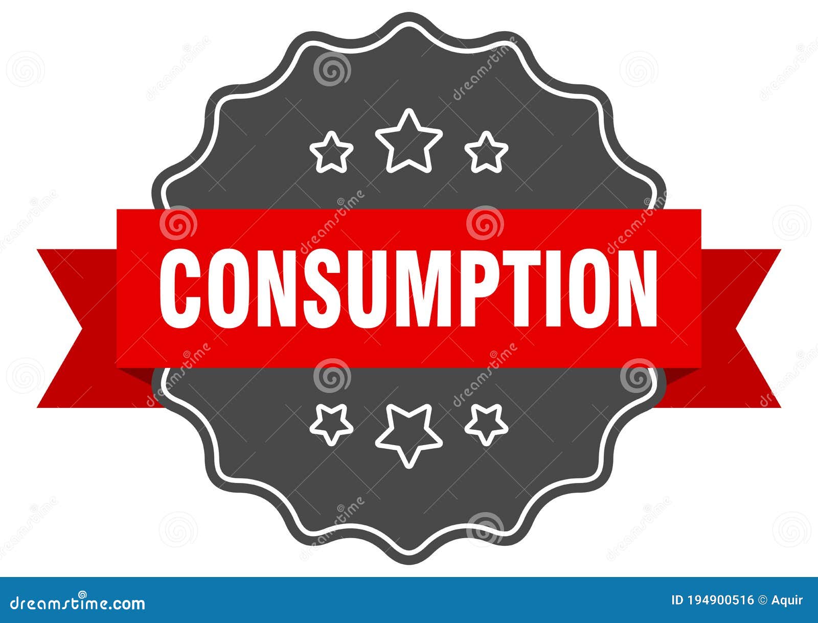 Consumption Label. Consumption Isolated Seal. Sticker. Sign Stock ...