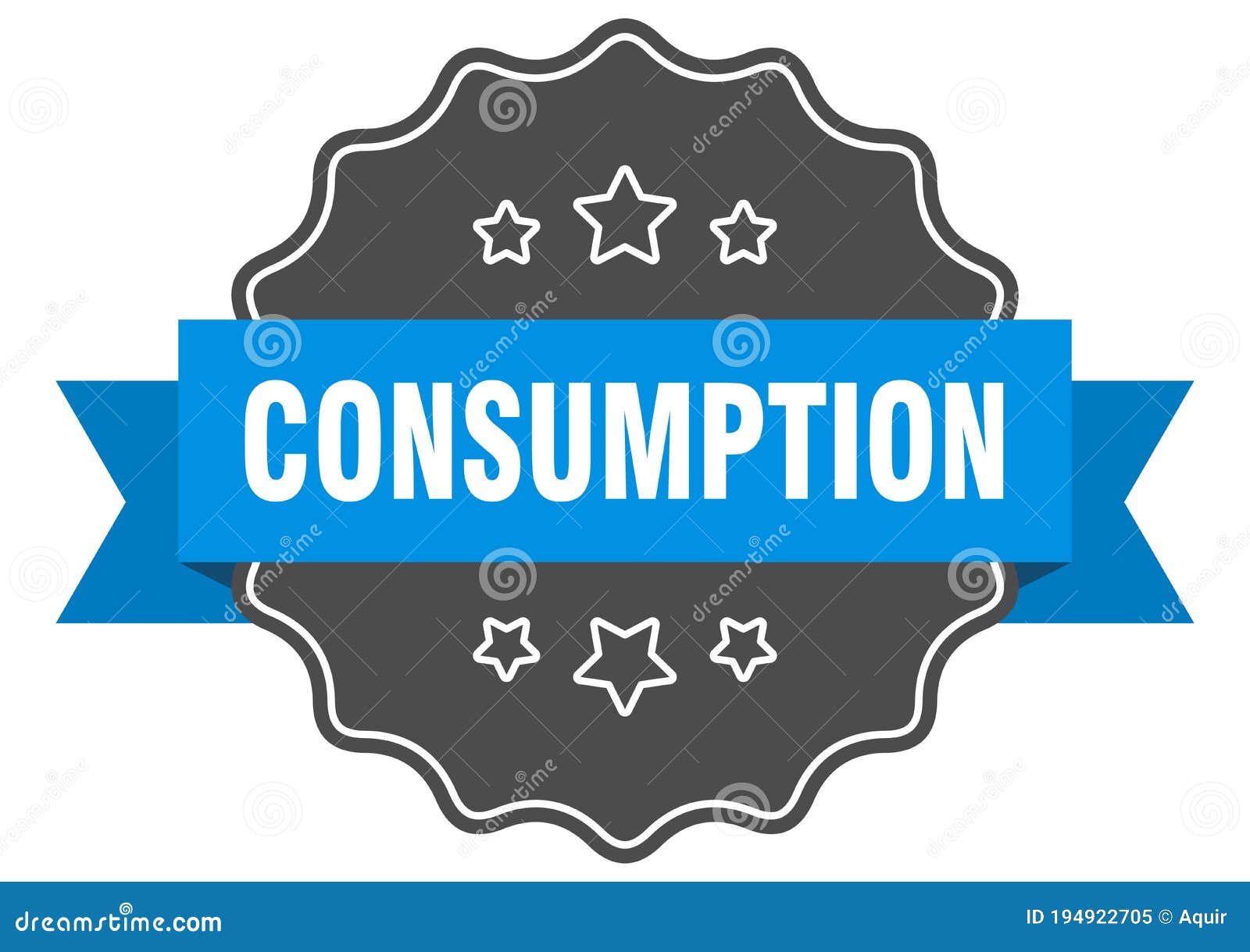 Consumption Label. Consumption Isolated Seal. Sticker. Sign Stock ...