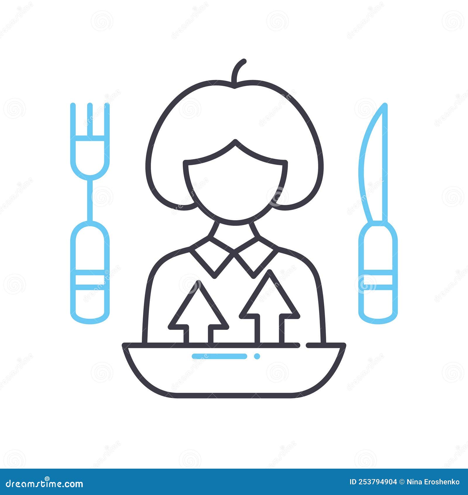 Consumption Line Icon, Outline Symbol, Vector Illustration, Concept ...