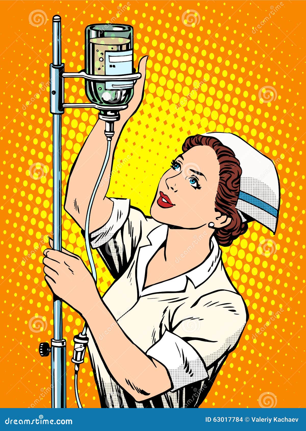 Conta-gotas Da Medicina Da Enfermeira Ilustração do Vetor - Ilustração ...