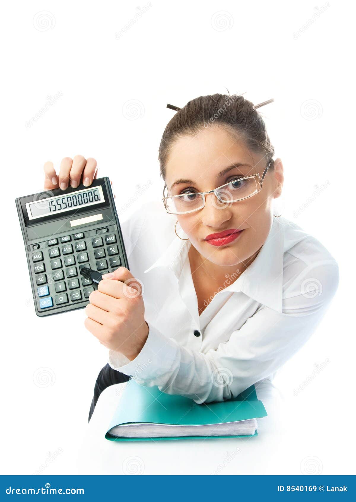 Contabilista Com Uma Calculadora Imagem de Stock - Imagem de guincho ...