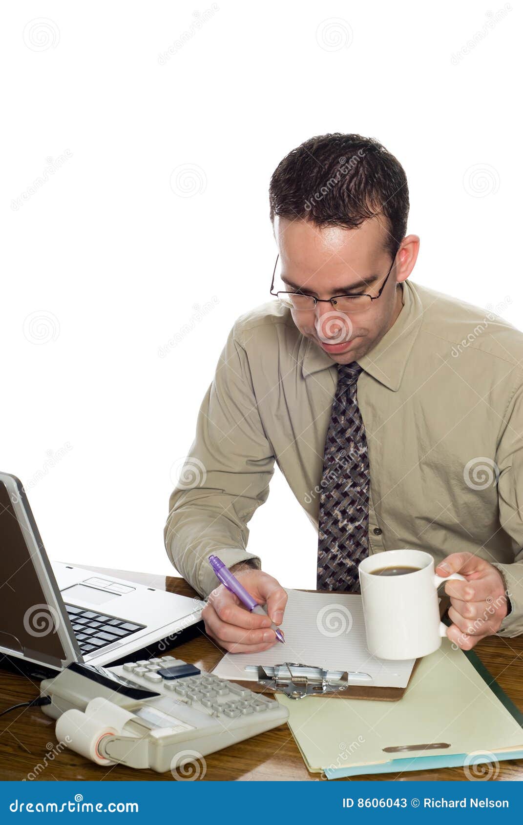 Contabilista de trabalho imagem de stock. Imagem de executivo - 8606043