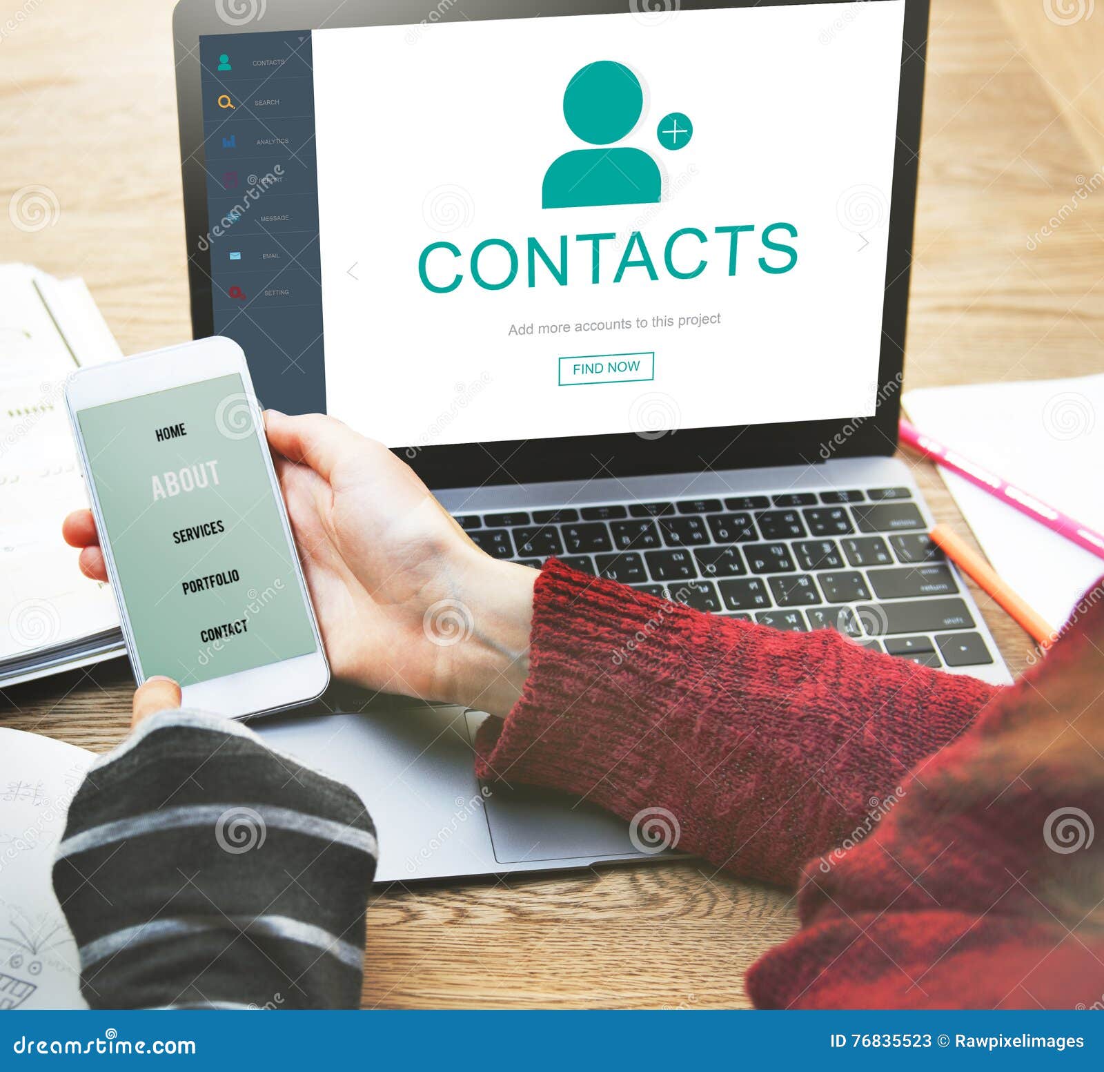 Contact Address Book Communication Information Concept Stock Image ...