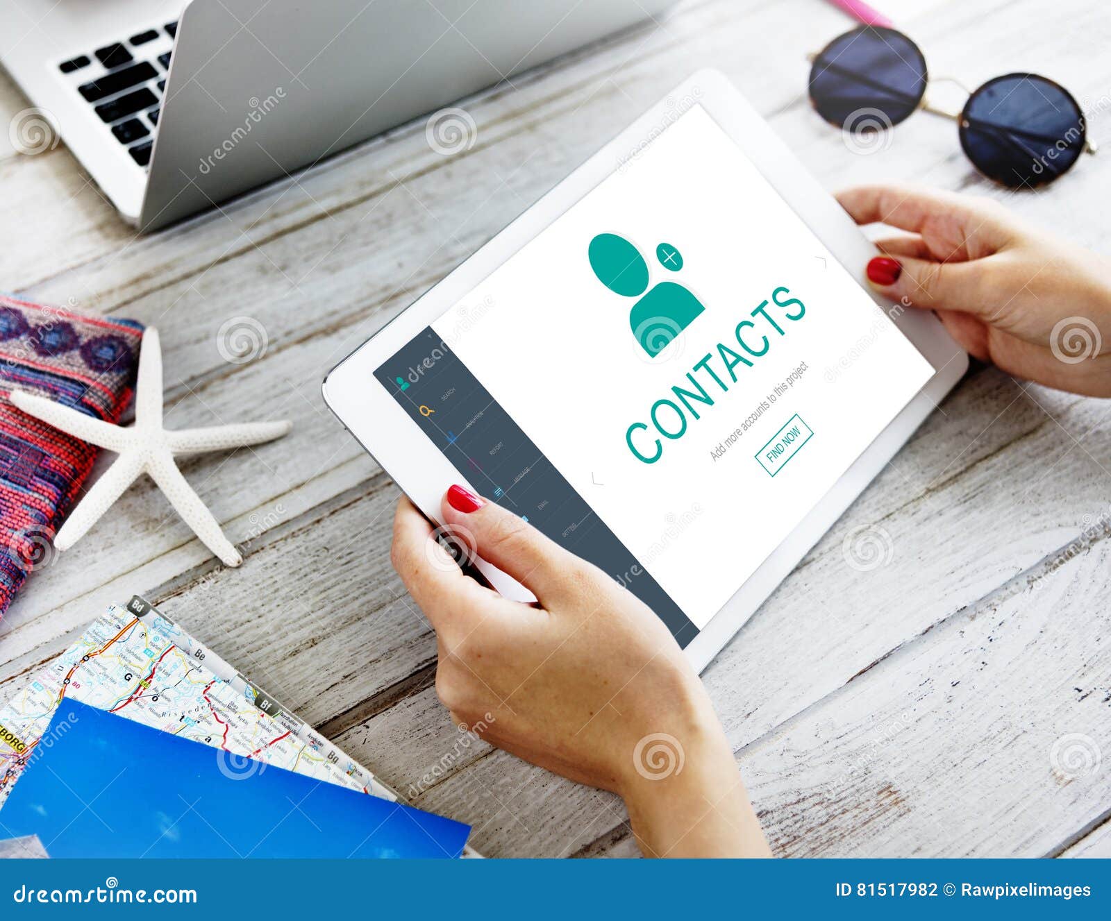 Contact Address Book Communication Information Concept Stock Photo ...
