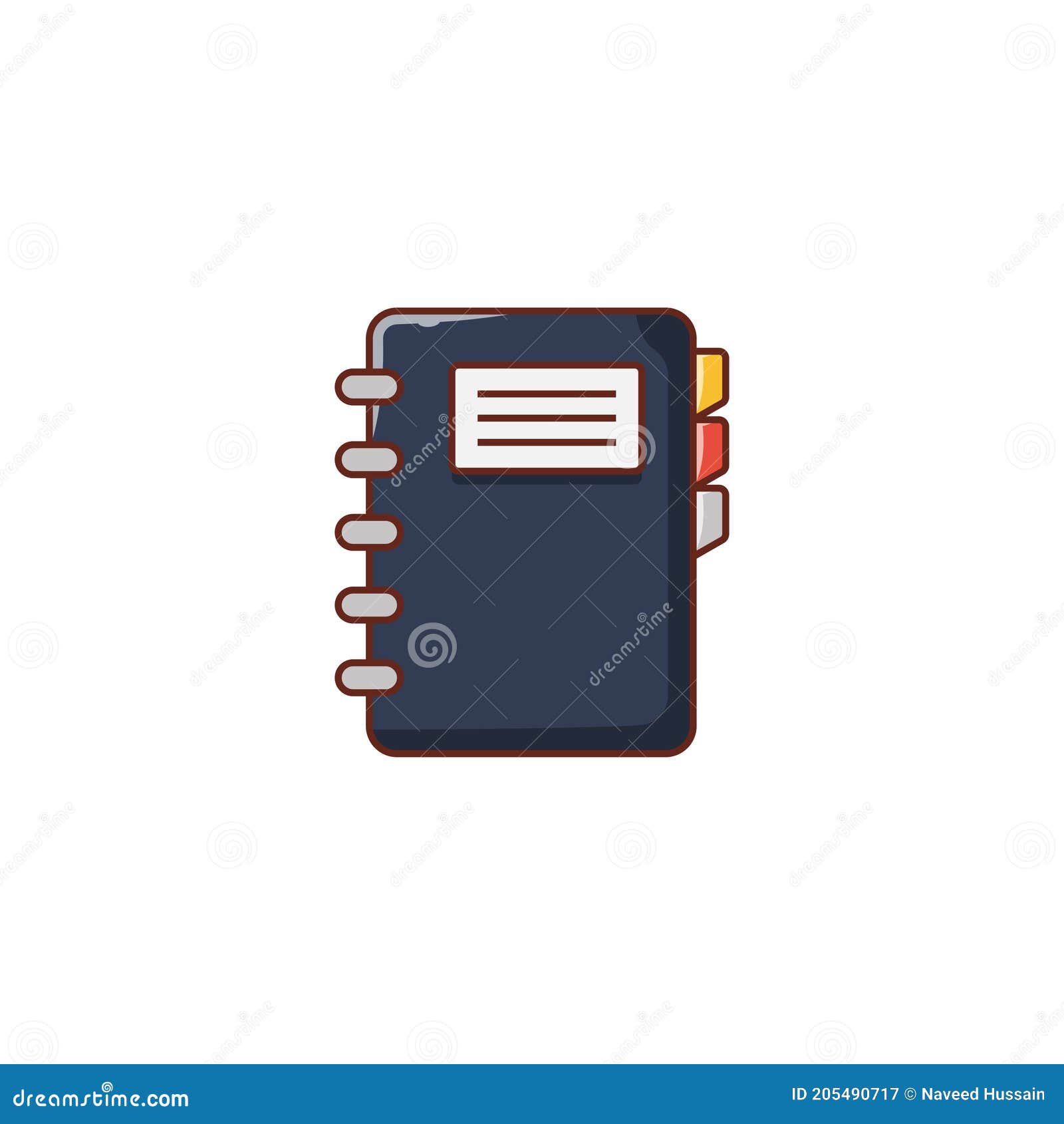 Contact Book Vector Line Flat Icon Stock Vector - Illustration of logo ...