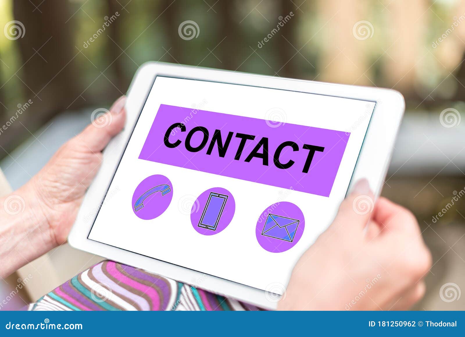 Contact Concept on a Tablet Stock Photo - Image of consulting, customer ...