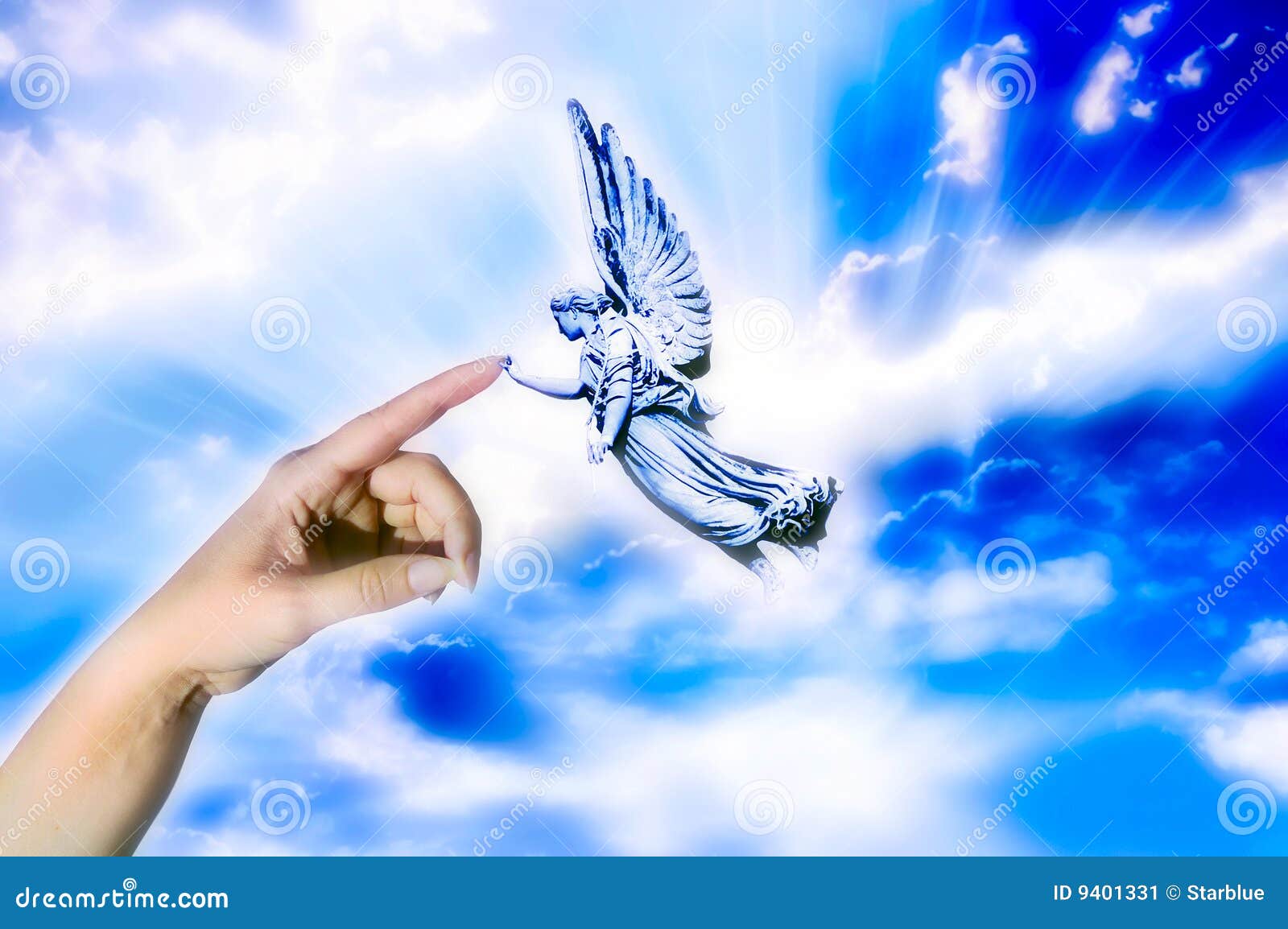 Contact d'ange image stock. Image du aura, mystique, gardien - 9401331