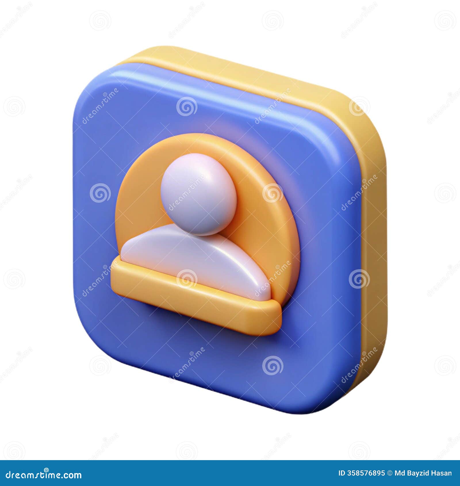 Contact 3D Icon stock illustration. Illustration of trendy - 358576895