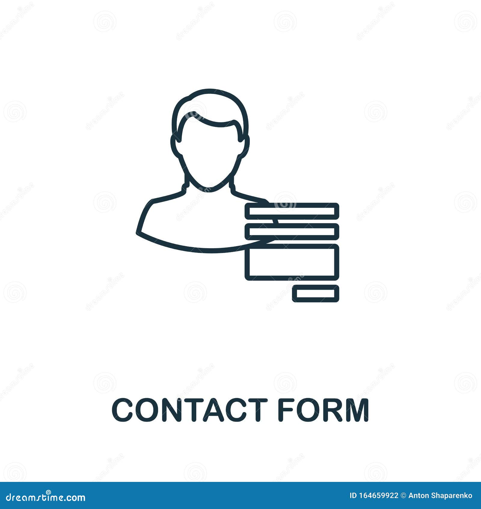 Contact Form Outline Icon. Thin Line Concept Element from Customer ...