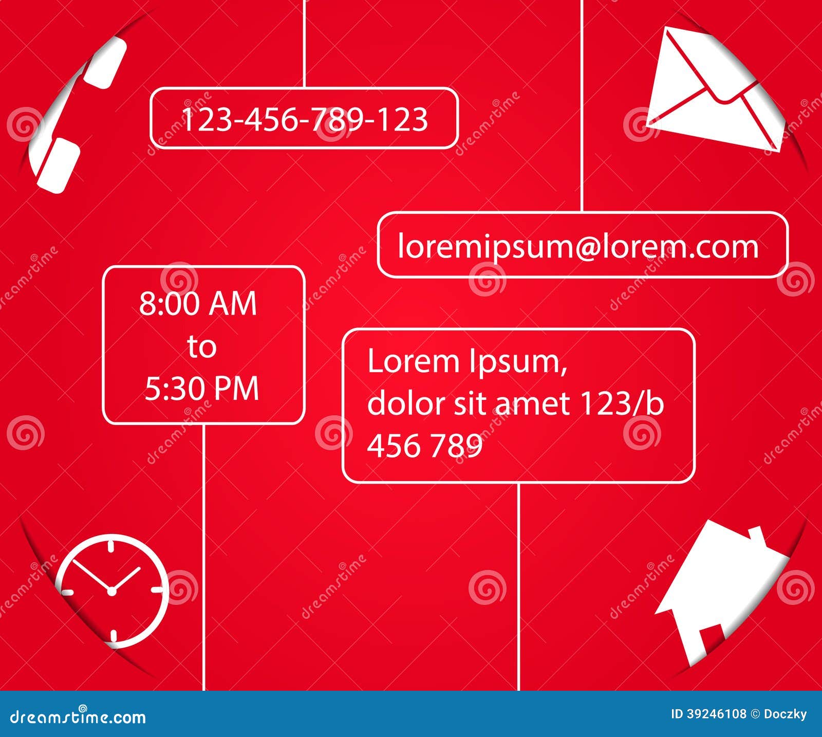 Contact Form Template for Website. Stock Vector - Illustration of color ...