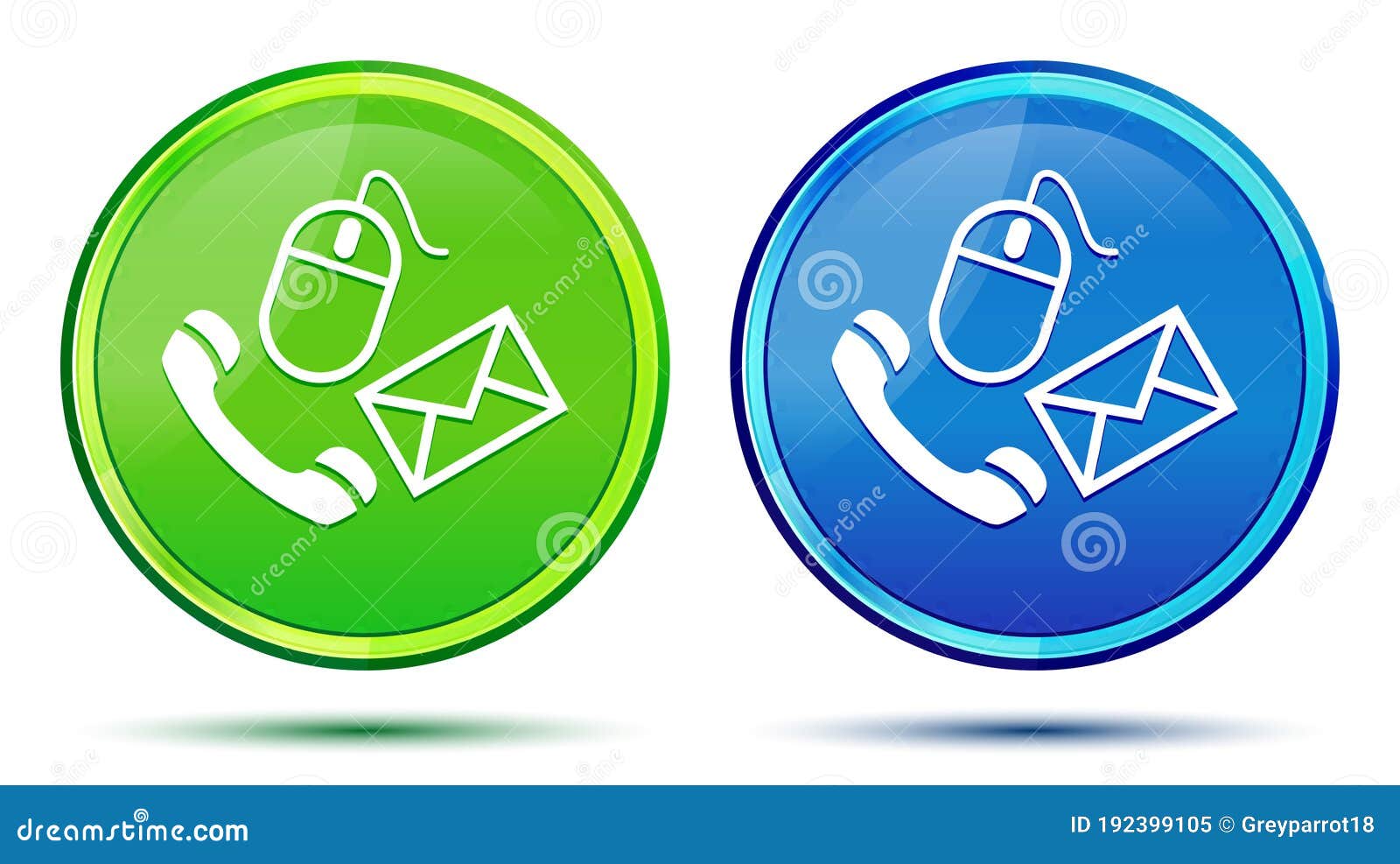 Contact Icon Creative Natural Round Button Set Illustration Stock ...