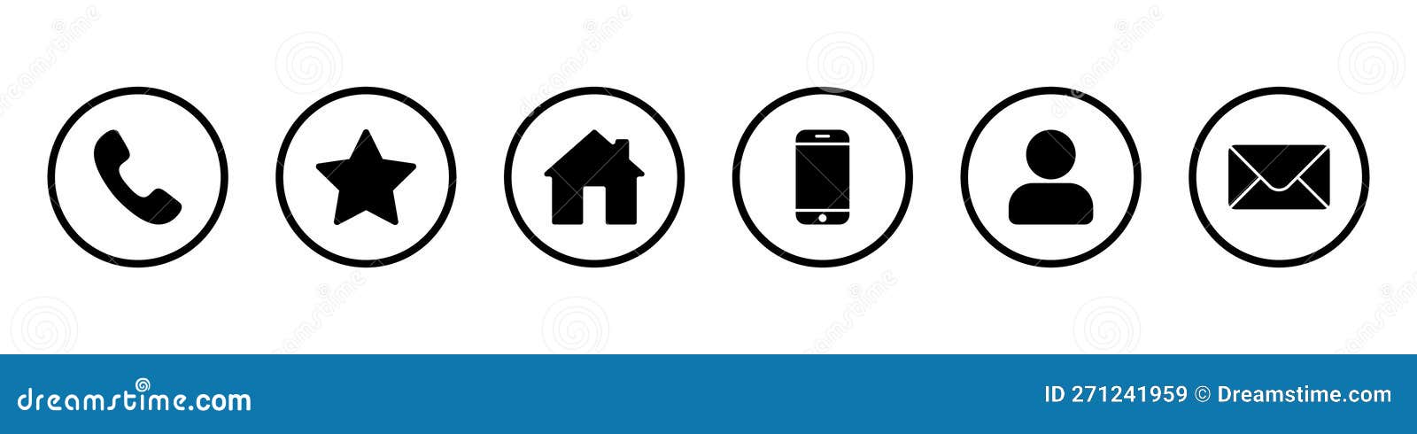 Contact Icon Set Simple Design Stock Illustration - Illustration of ...