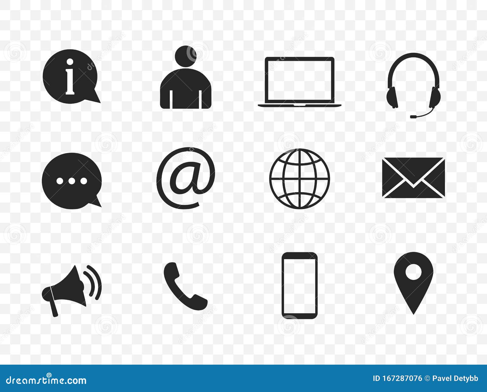 Contact Icon. Outline Style Thin Design From Business Icons Collection ...
