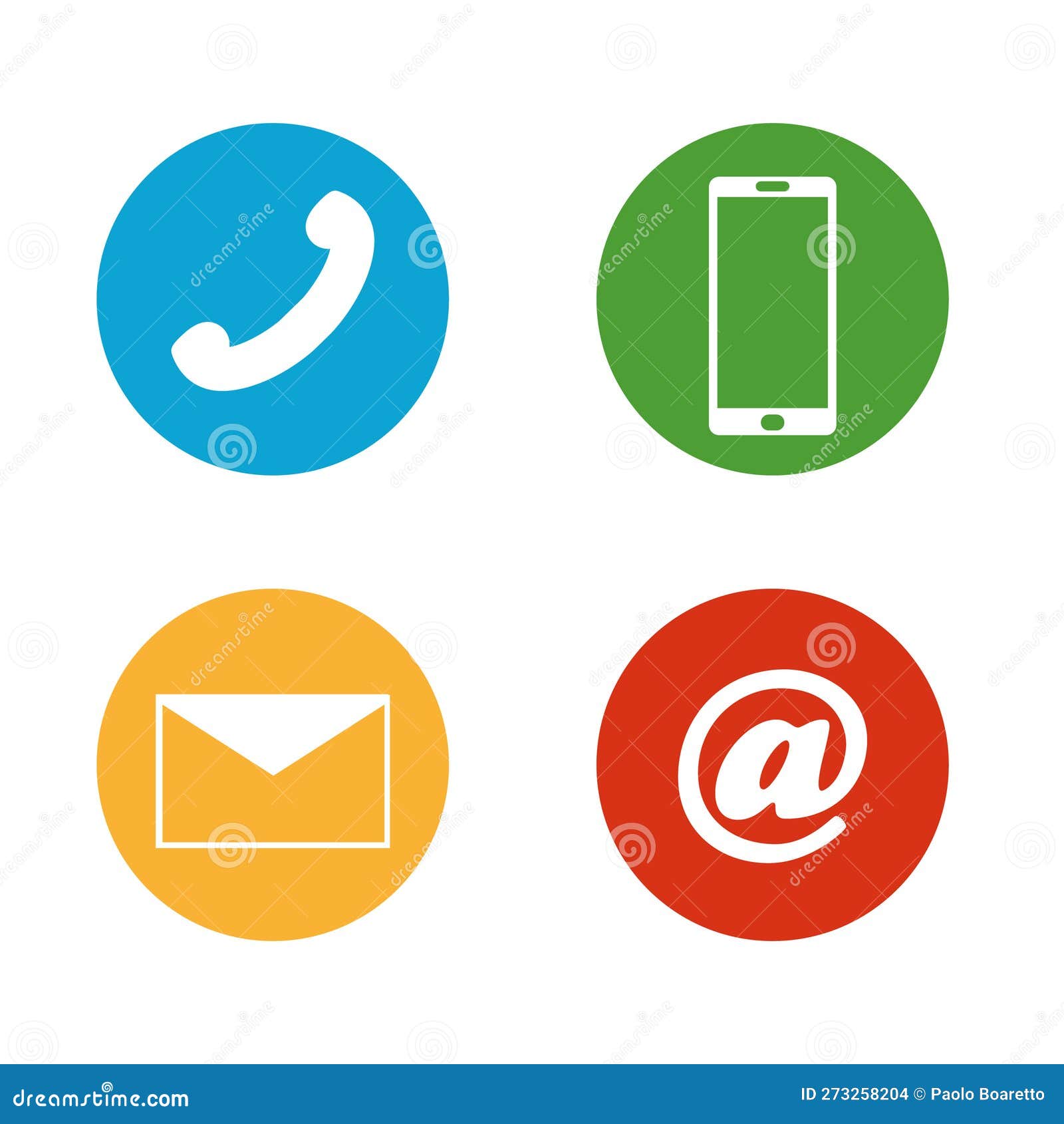 Contact Icon Set Vector Objects Stock Illustration - Illustration of ...